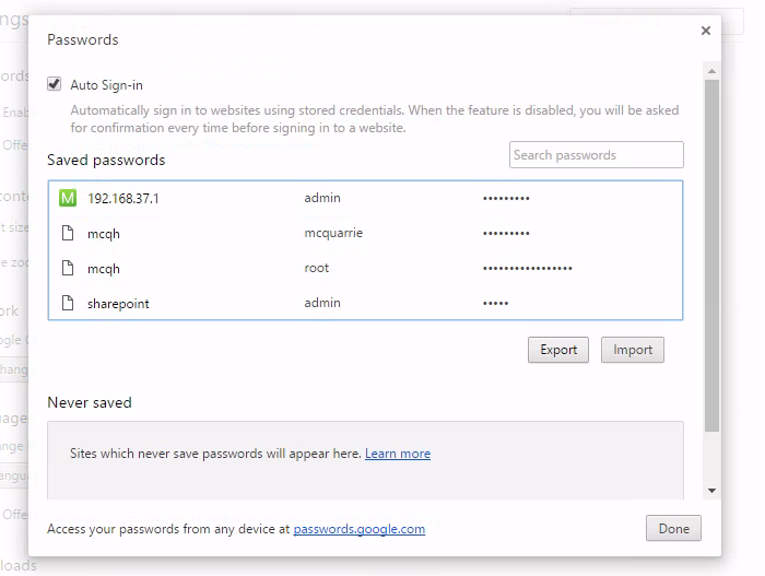How To Export Chrome Saved Passwords To A Plain Csv File Edge Talk